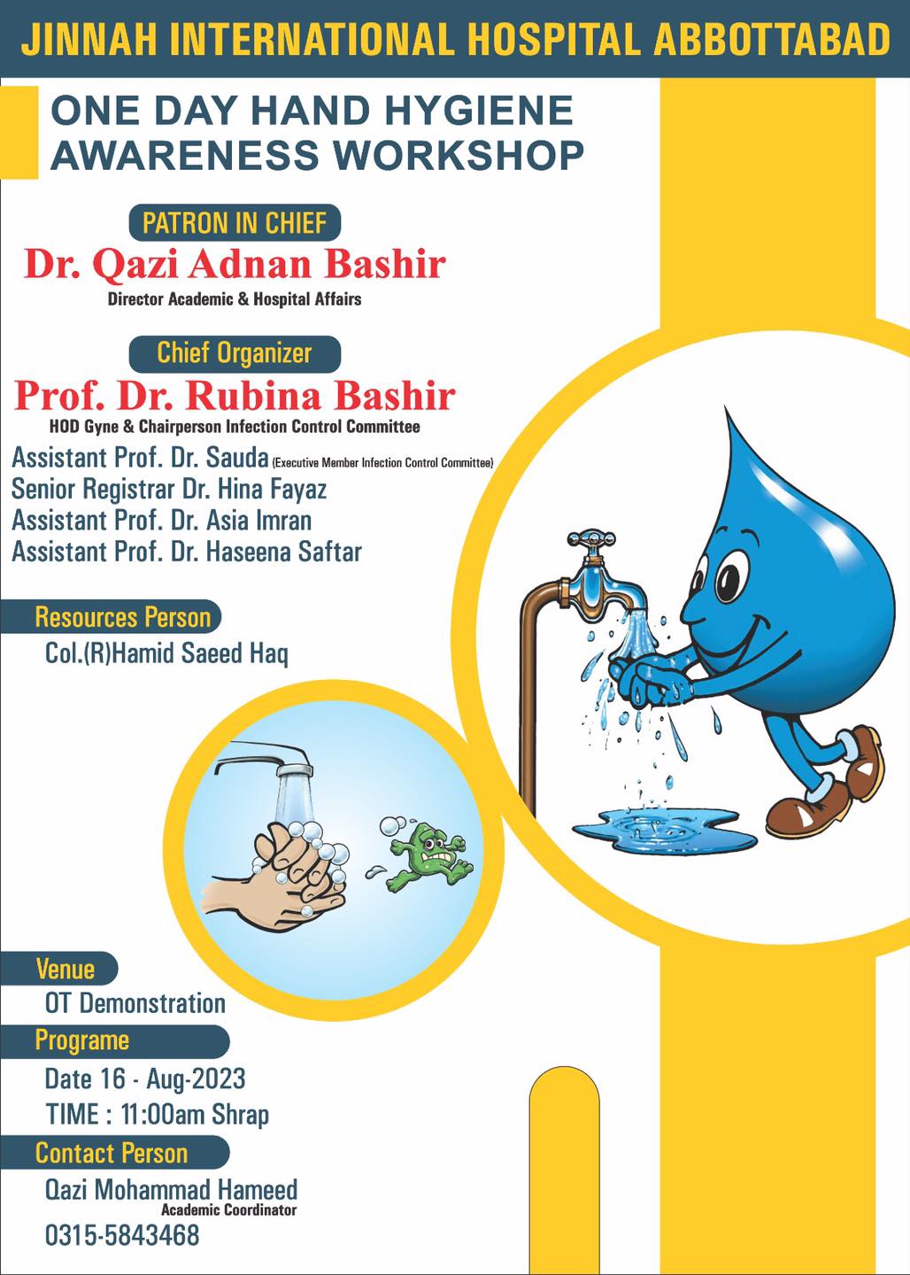 Workshop On Hand Hygiene Awareness - JIHA